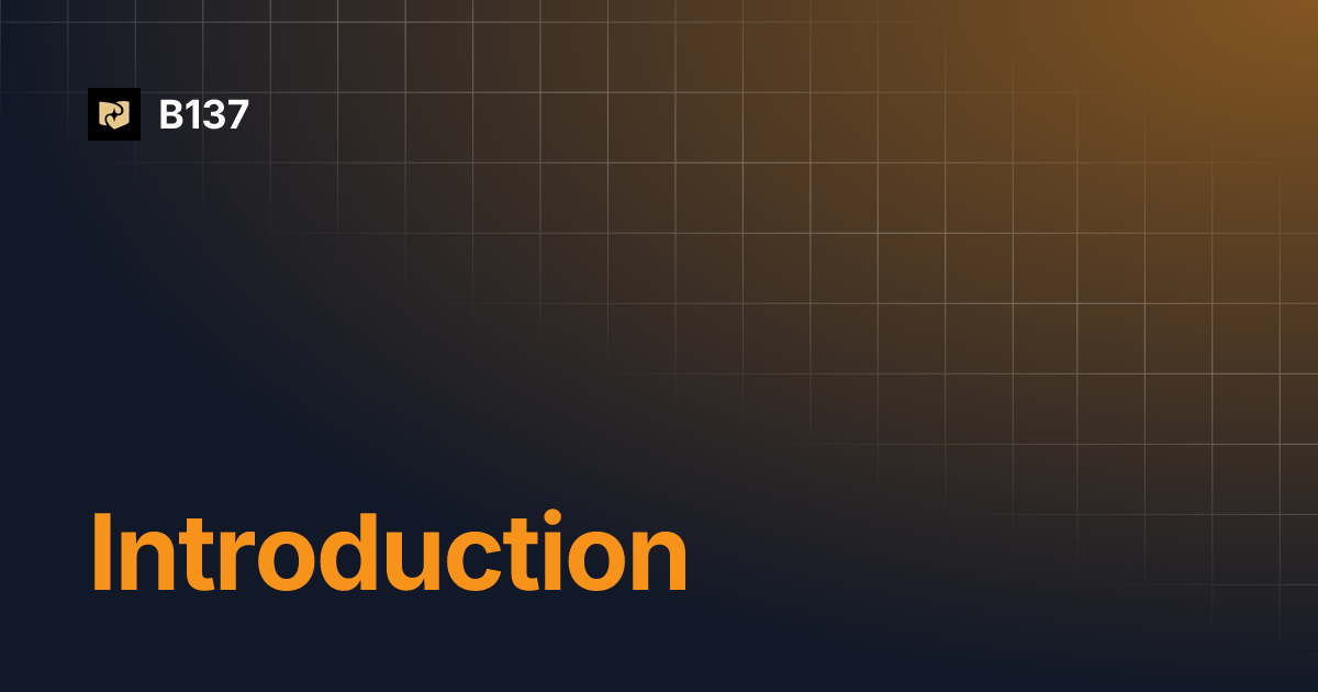 Introduction | B137